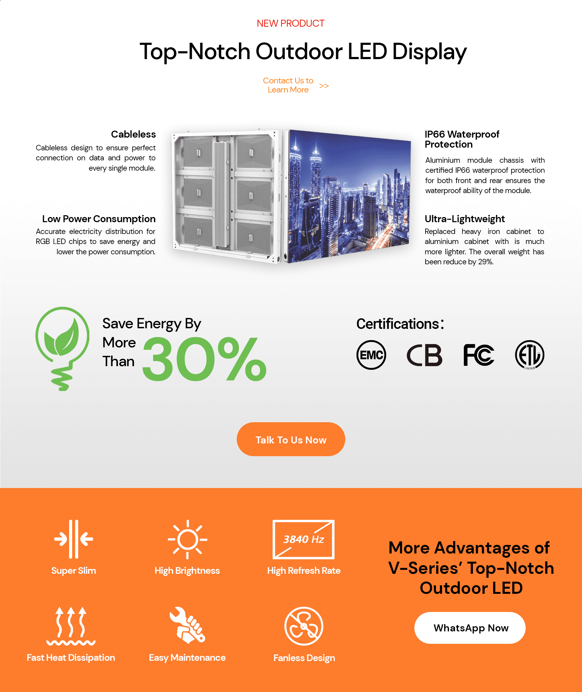 Attractive & Widely-used Solid LED Display - Outdoor LED - V-Series